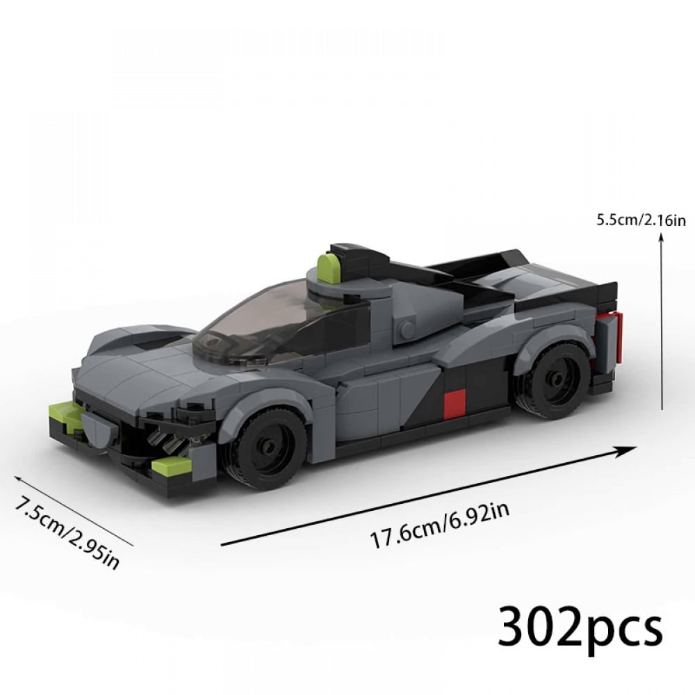 GRAY Sports Car MOC Building Blocks,Speed Champions Cars Toy Building ...
