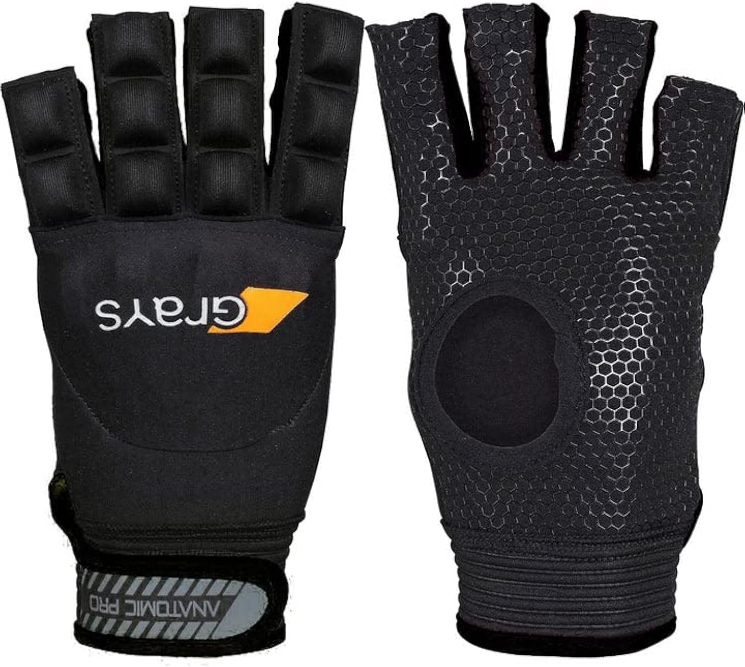 GRAYS Black Left Medium Outdoor Field Hockey Gloves | Anatomic Pro Field (Fingerless) - Walmart.com