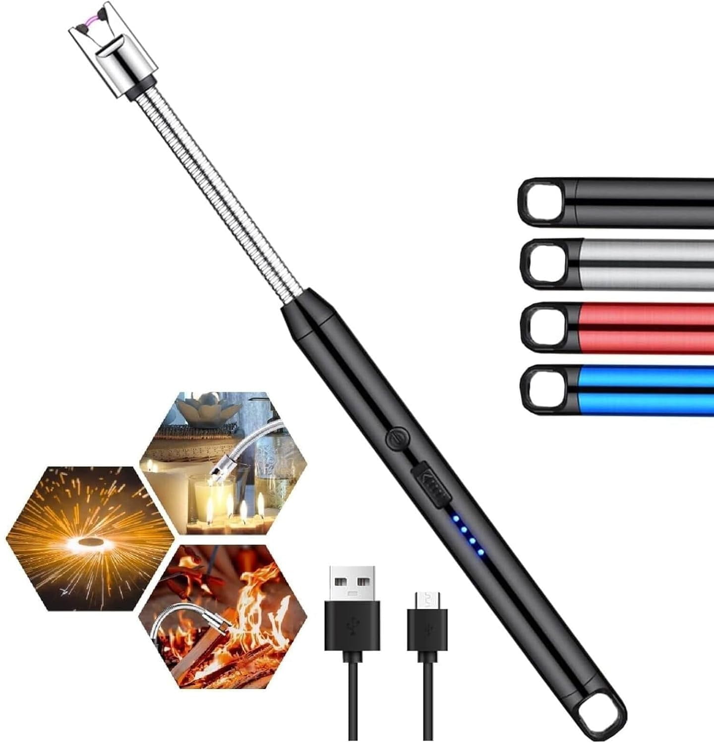 GRAYSON Gas Lighter for Kitchen Electric Lighter Rechargeable ...