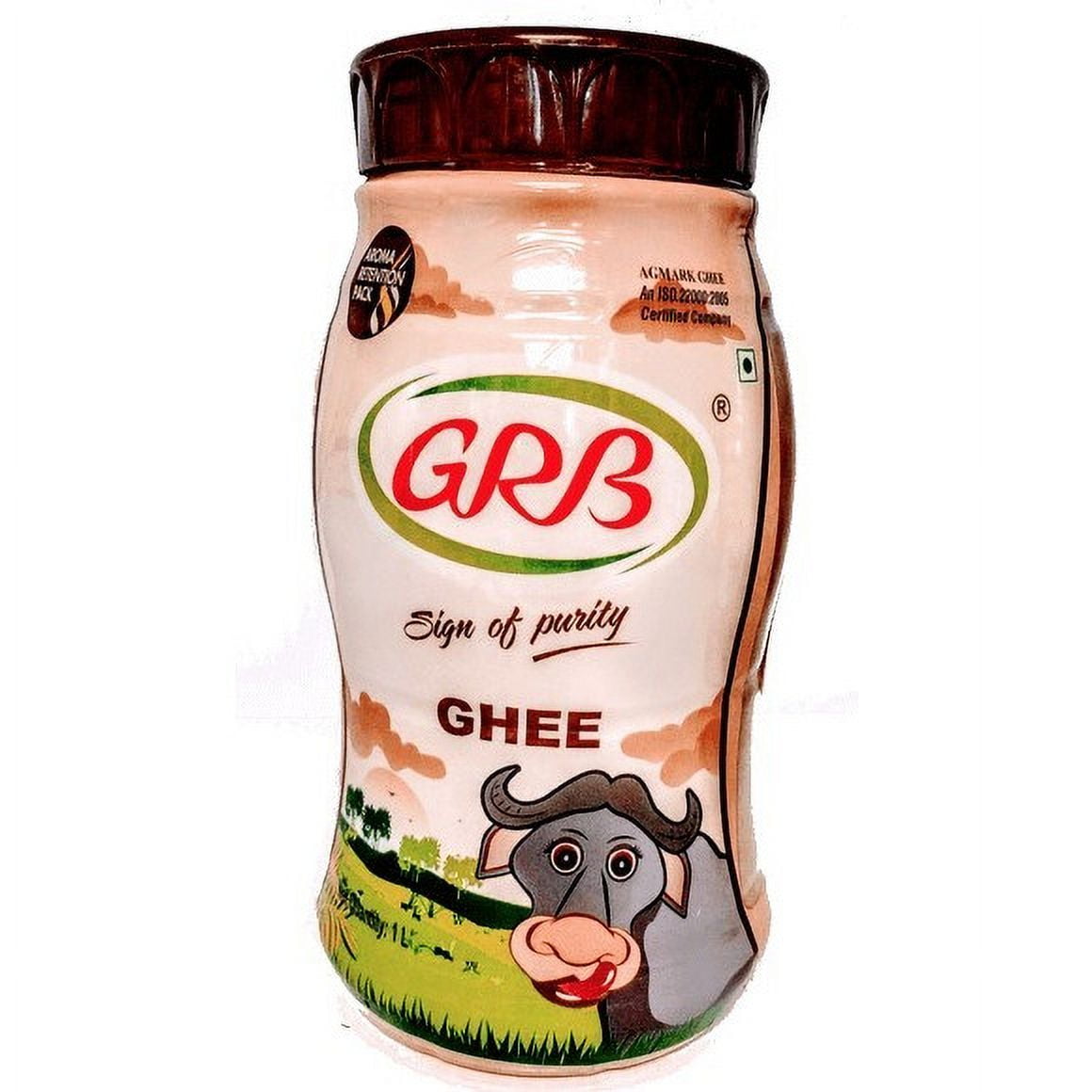 GRB Pure Buffalo Ghee - 500 Ml (16.9 Fl Oz) - Walmart.com