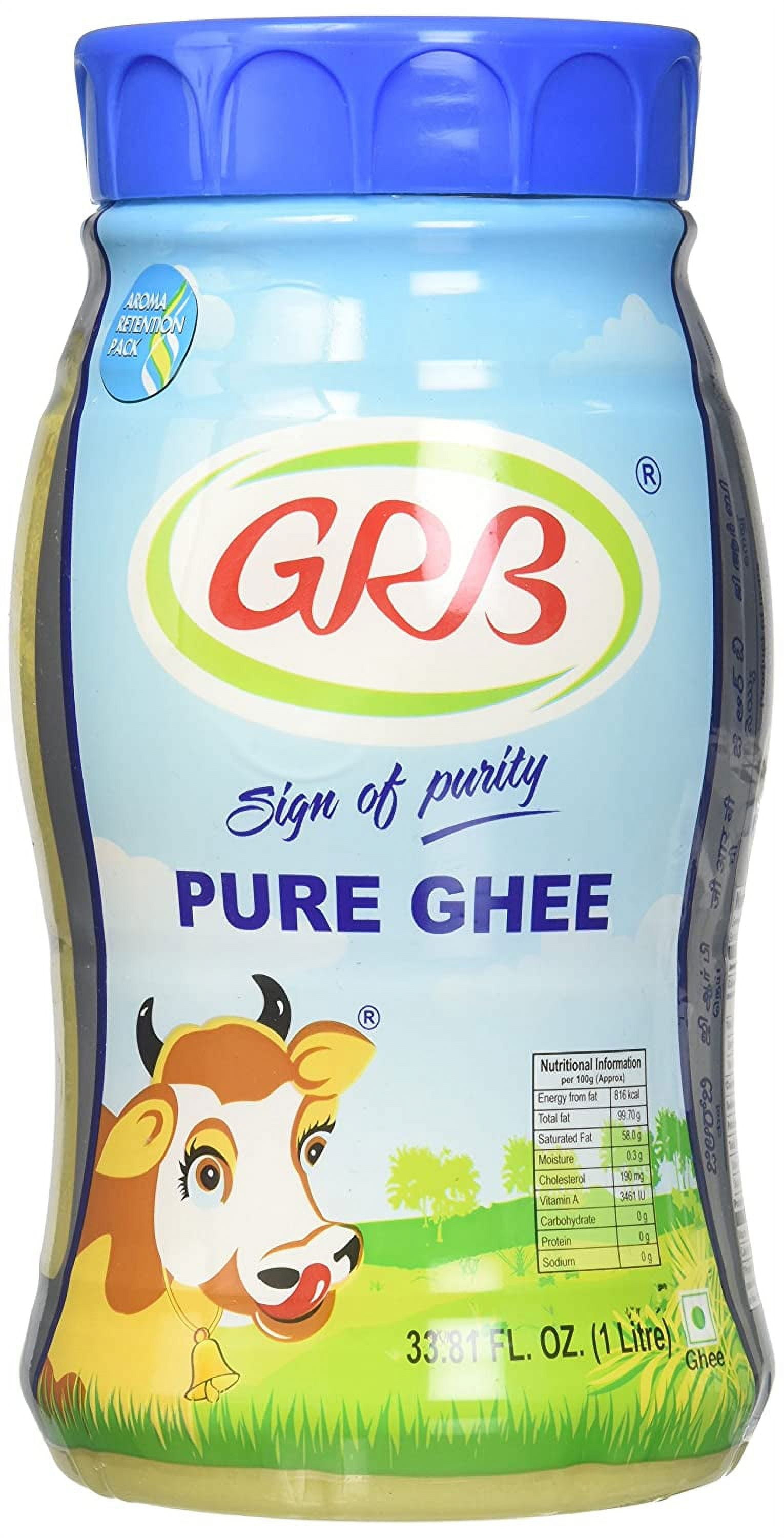 GRB Pure Ghee - 33.81 Fl. Oz., 1 Litre - Walmart.com