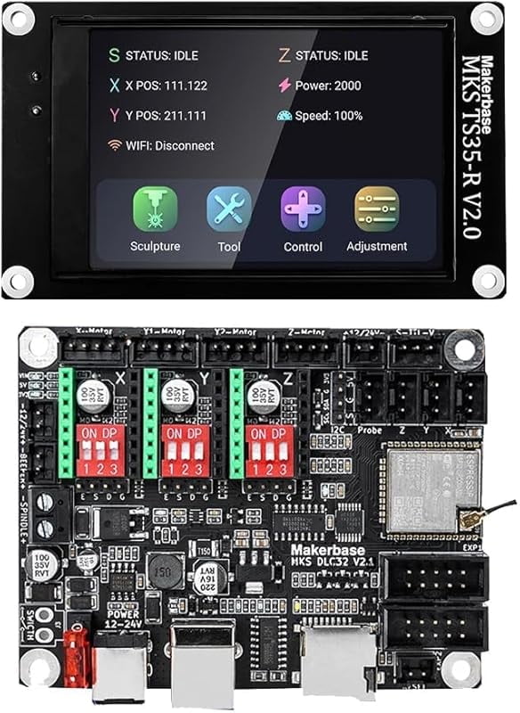 GRBL Shield Laser Control Card MKS DLC32 V2.1 TS35 LCD CNC Upgrade Controller for Mini Printer ...
