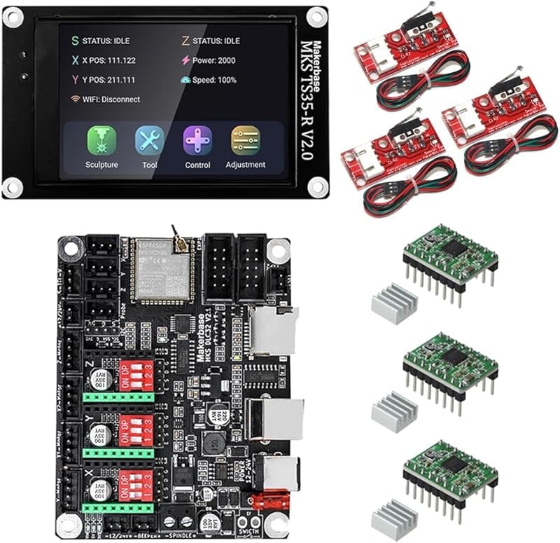 GRBL Shield Laser Control Card MKS DLC32 V2.1 TS35 LCD CNC Upgrade Controller for Mini Printer ...