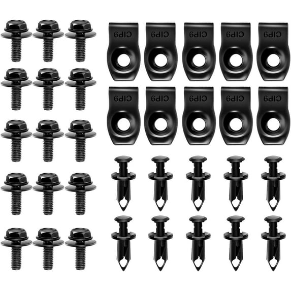 GRC-70 35PCS Engine Under Cover Splash Shield Guard Body Bolts Bumper ...