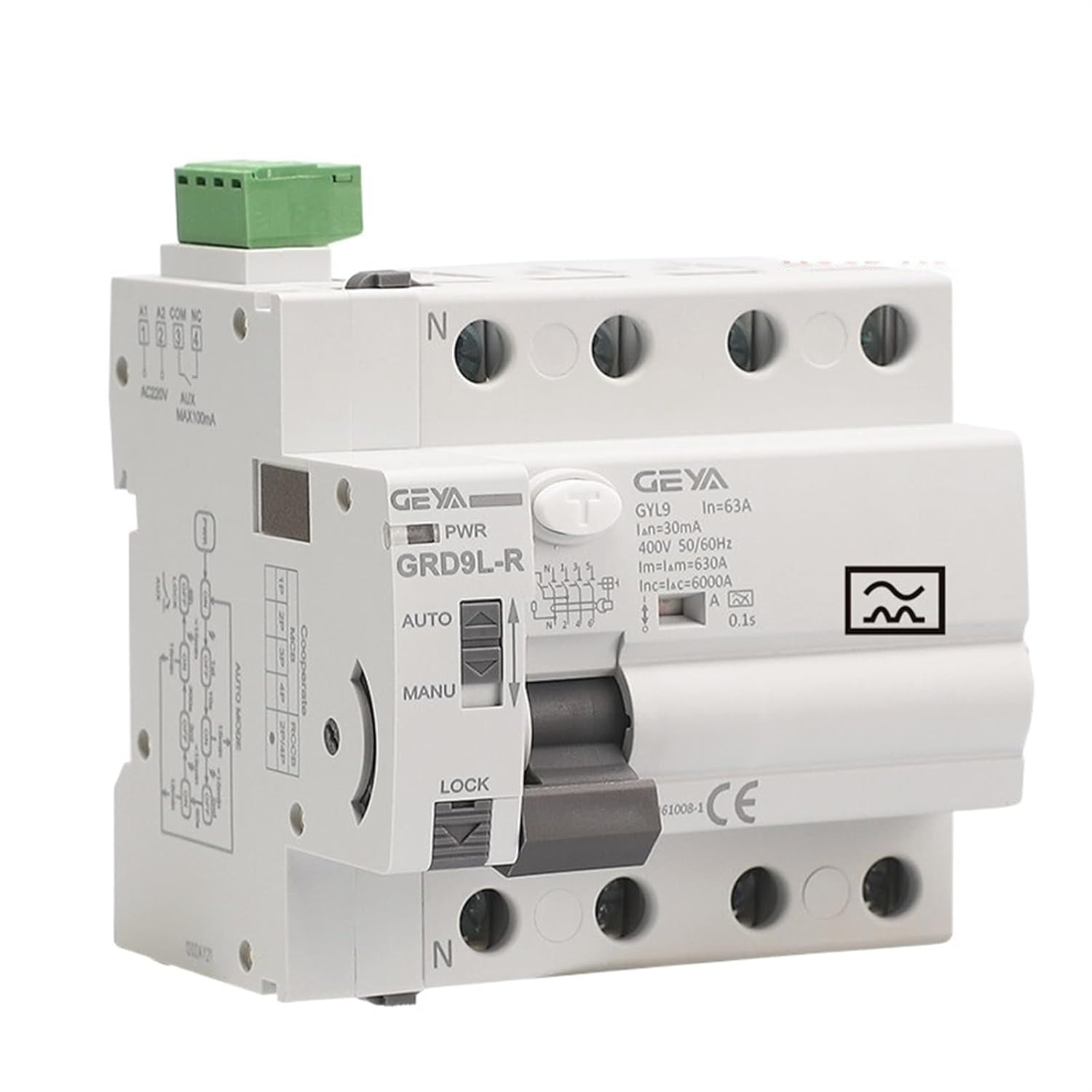 GRD9L-R Auto Recloser with A Type RCCB RCD ELCB 40A 63A 30mA 100mA ...