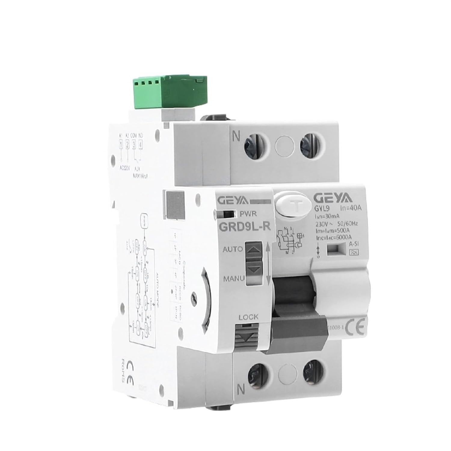 GRD9L-R with GYL9 Type A-SI Automatic Reclosing Leakage Circuit Breakers 2P 4P 40A 63A 30mA ...