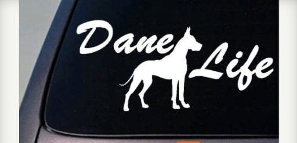 GREAT DANE DANE LIFE 6" STICKER DECAL DOGS RESCUE LOVE MASTIFF AKC ...