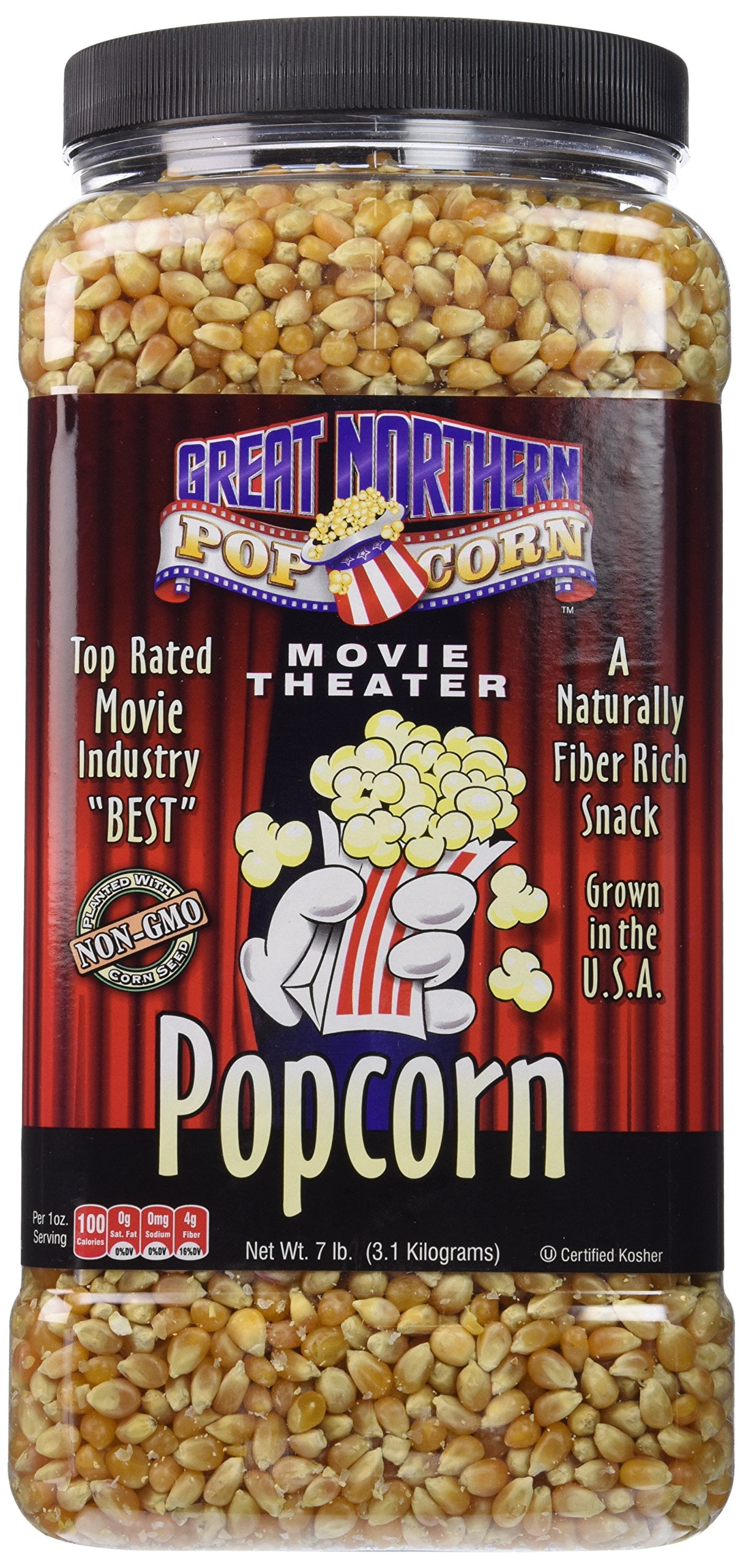 GREAT NORTHERN POPCORN COMPANY CI30 Premium Yellow Gourmet Popcorn, 7 ...