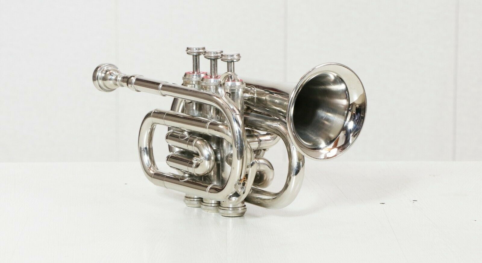 GREAT SAI MUSICAL POCKET TRUMPET Bb PITCH NICKEL PLATED WITH FREE HARD ...
