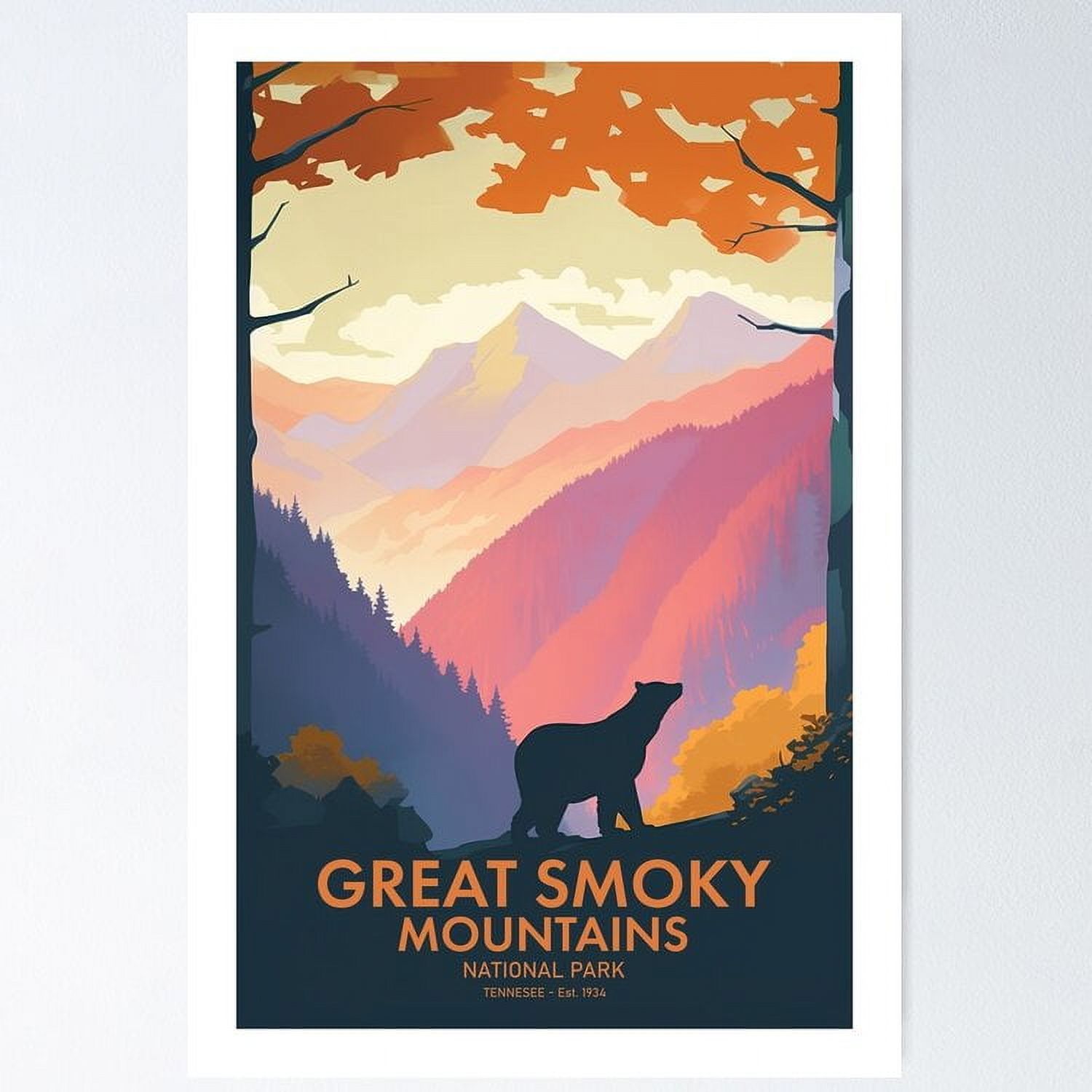 GREAT SMOKY MOUNTAINS NATIONAL PARK Poster, 24x36 UNFRAMED - Walmart.com