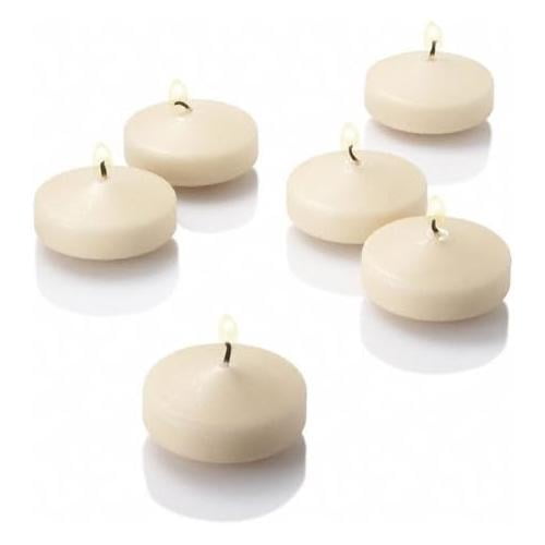 GREAT Set Of 3 Square Vases And 3 Ivory Floating Candles 3" - Walmart.com