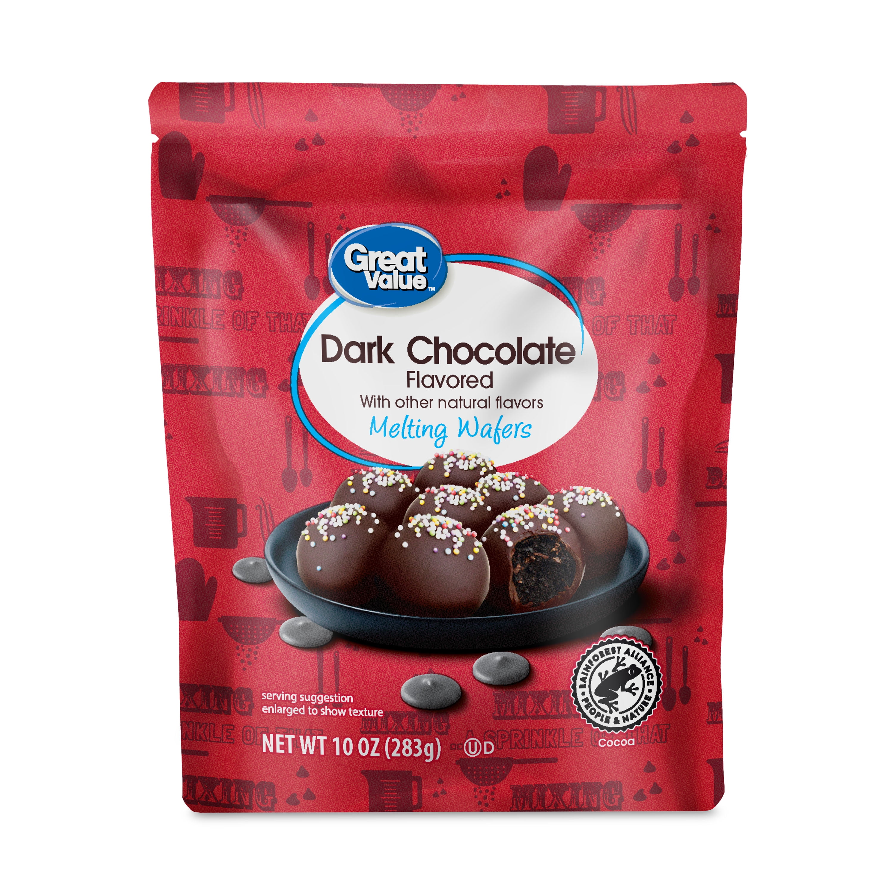 Great Value Dark Chocolate Flavored Melting Wafers, 10 oz Bag - Walmart.com