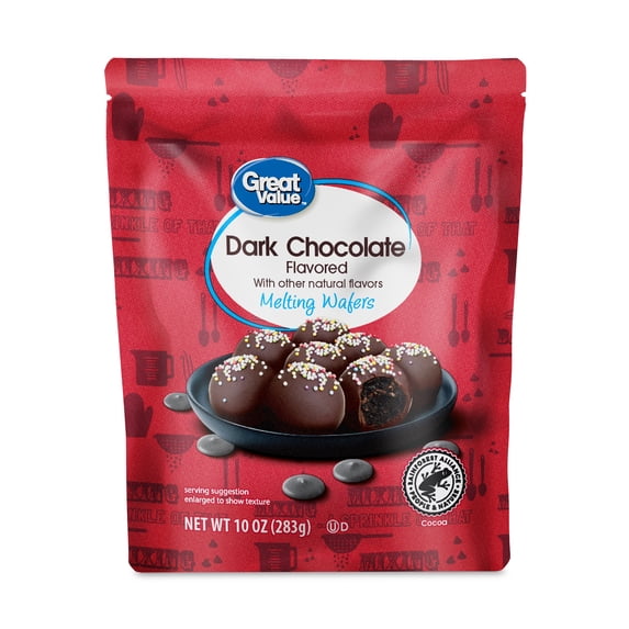 Great Value Dark Chocolate Flavored Melting Wafers, 10 oz Bag - Walmart.com