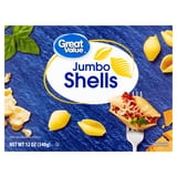Great Value Jumbo Shells Pasta 12 oz for Stuffing with Ricotta Spinach ...