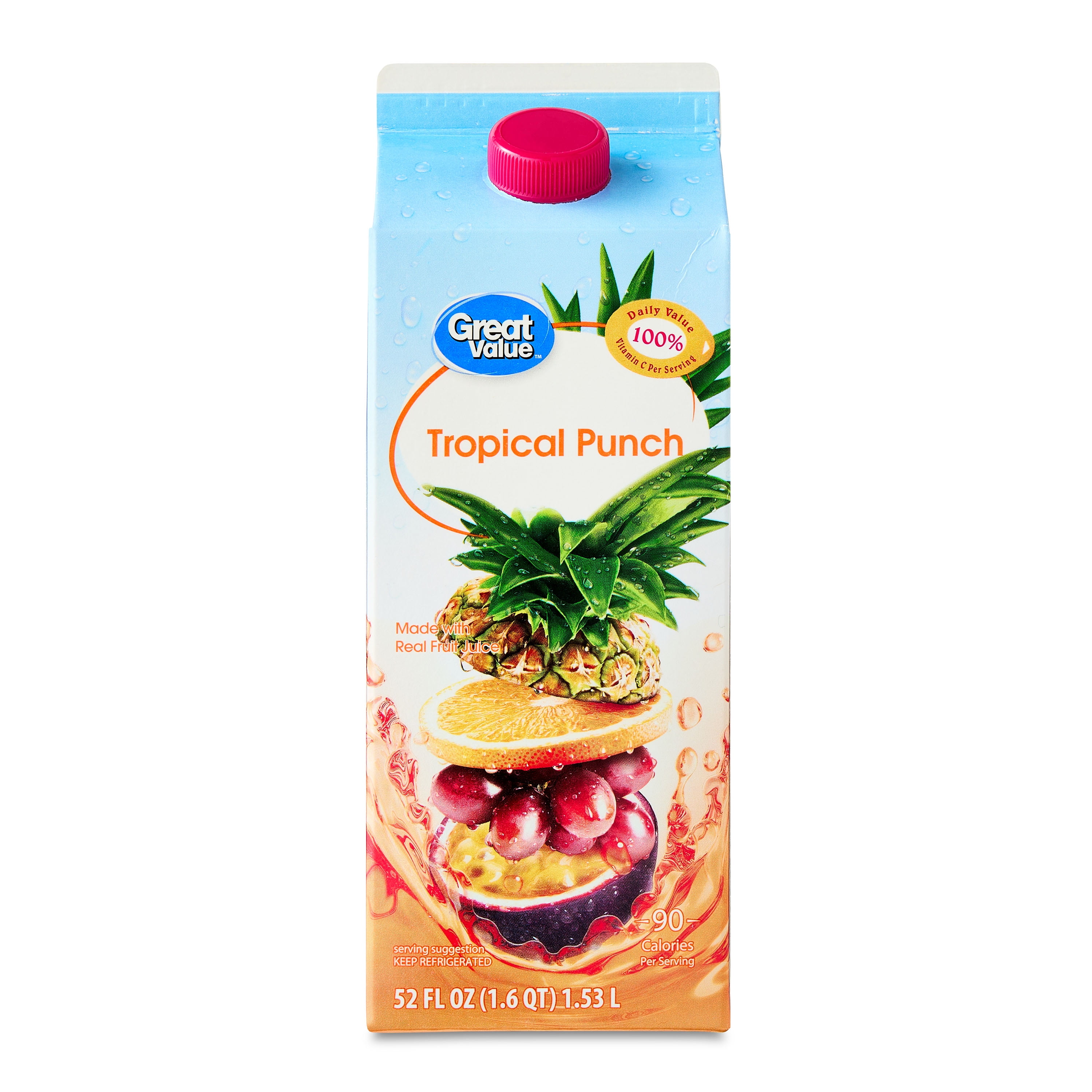 Great Value Tropical Punch, 52 fl oz - Walmart.com