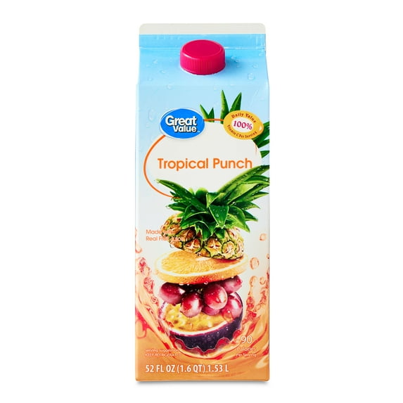 Great Value Tropical Punch, 52 fl oz - Walmart.com