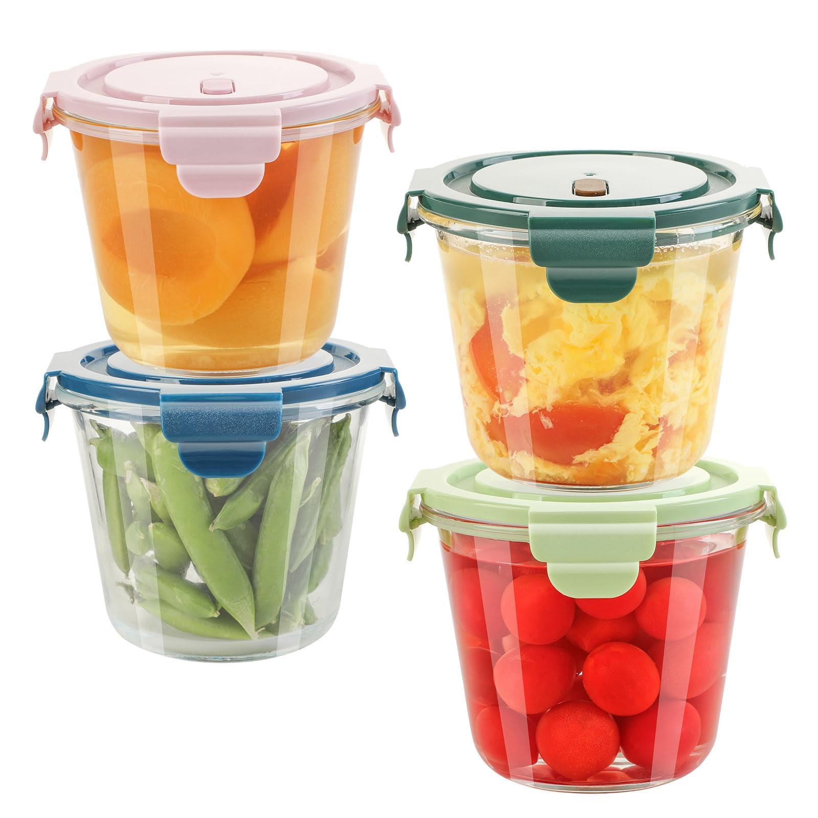 GREATLINK Glass Food Storage Containers with Lids - Glass Meal Prep ...