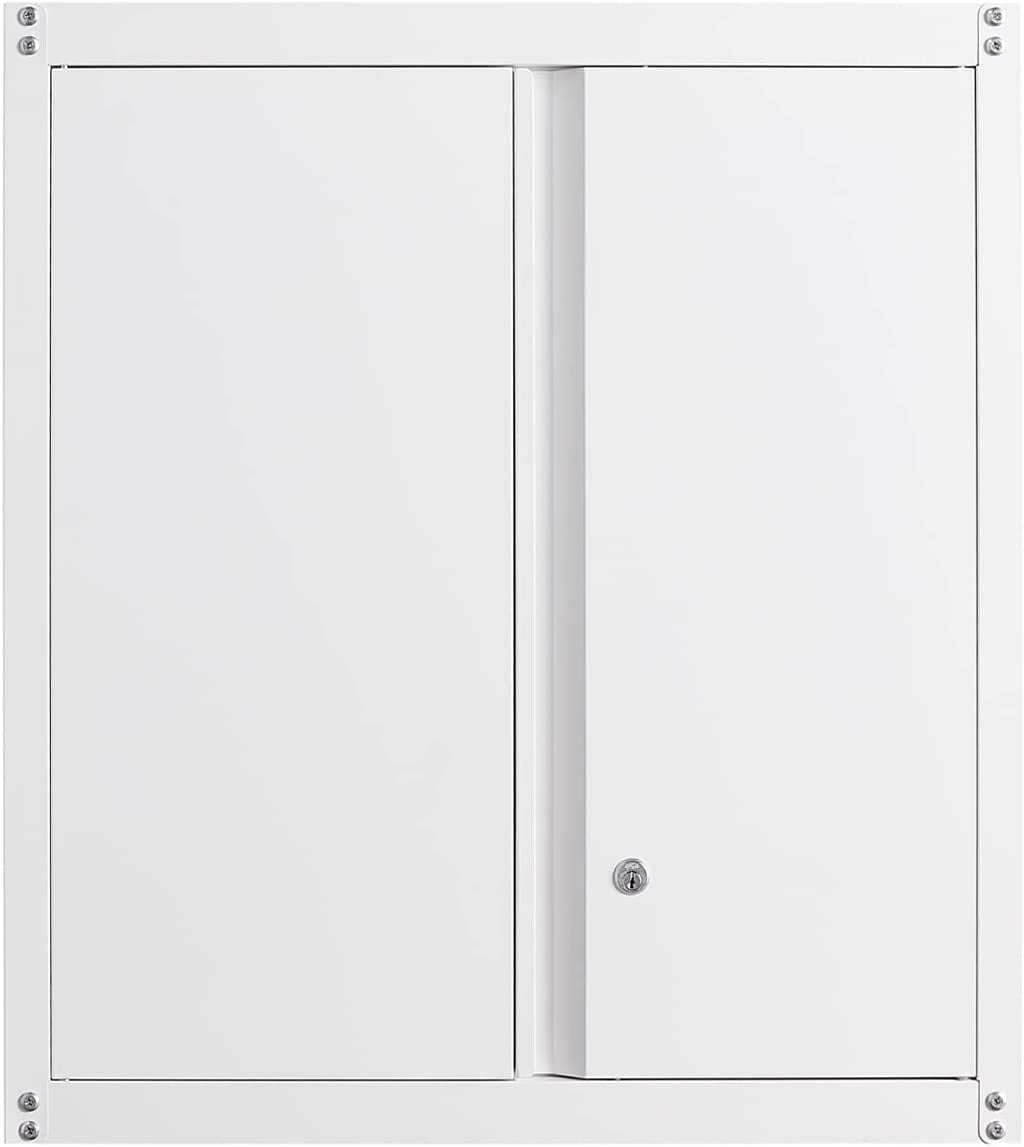 GREATMEET Metal Wall Cabinet, 28" Steel Wall Mount Storage Cabinets ...
