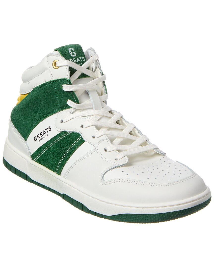 GREATS JMZ Leather High-Top Sneaker, 10.5, Green - Walmart.com
