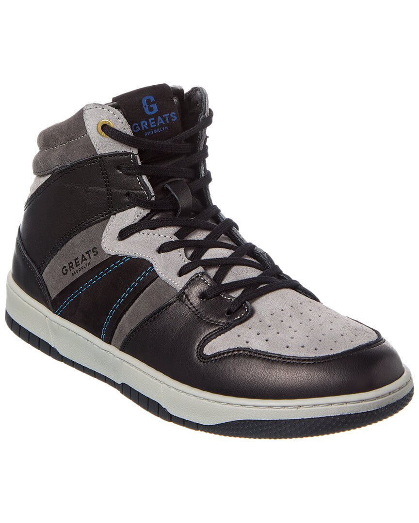 GREATS JMZ Leather High-Top Sneaker, 10, Black - Walmart.com