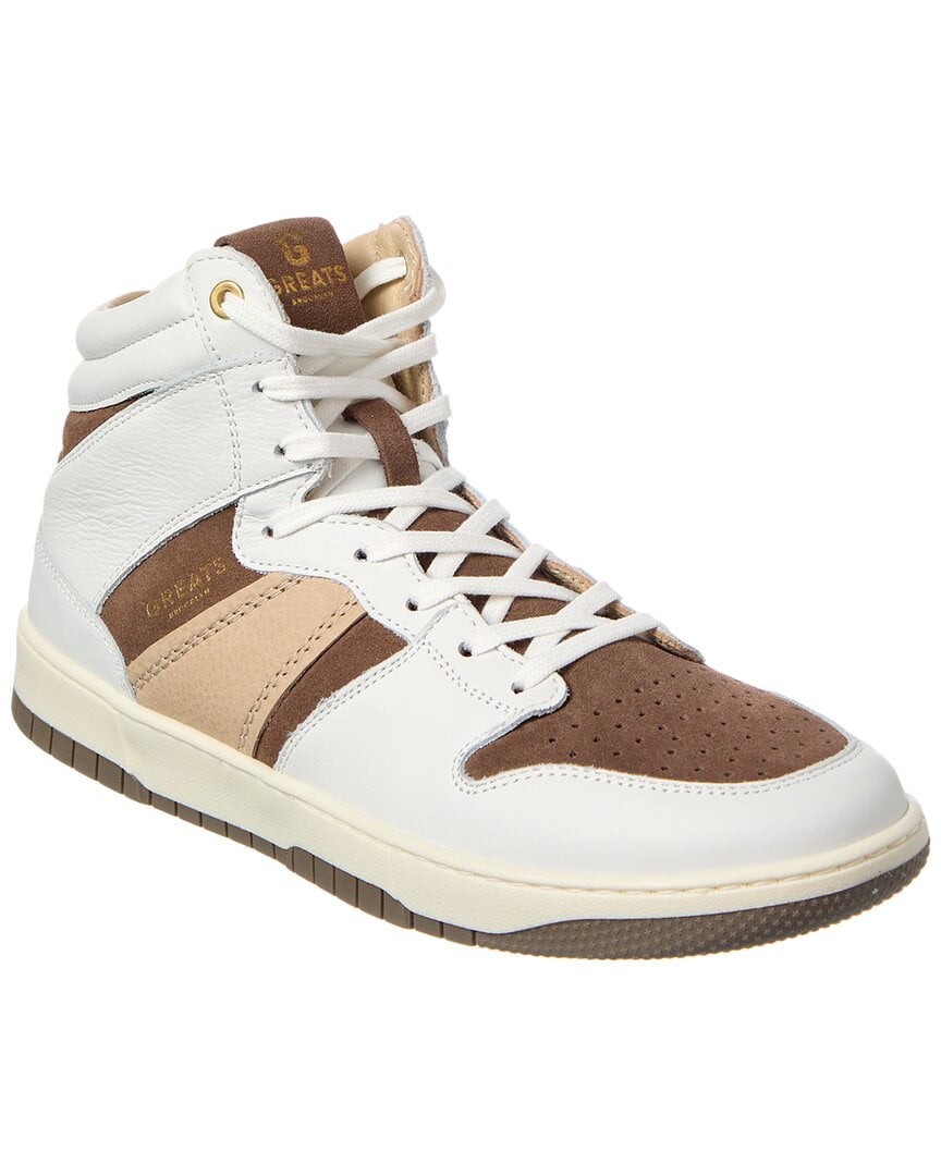 GREATS JMZ Leather High-Top Sneaker, 7, Brown - Walmart.com