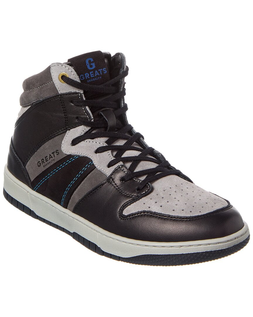GREATS JMZ Leather High-Top Sneaker, 8.5, Black - Walmart.com