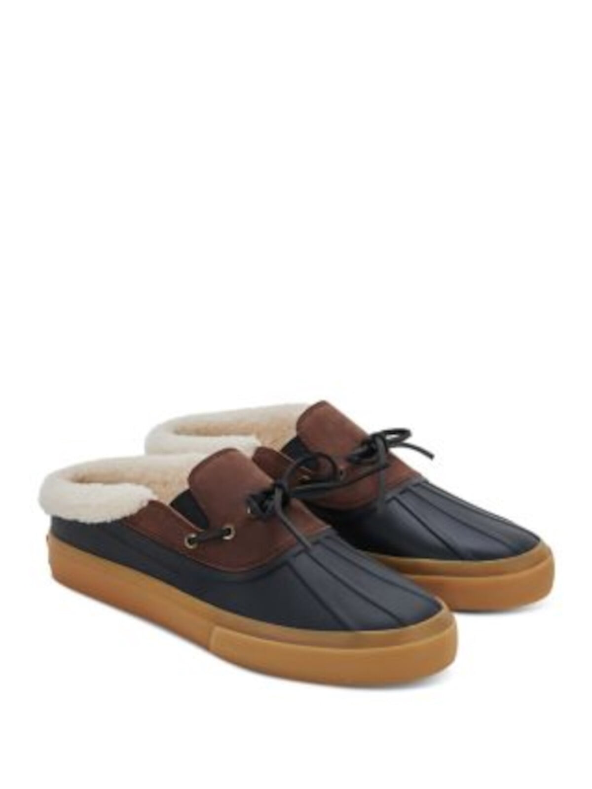 GREATS Mens Black Mixed Media Duck Style Goring Leather Water Resistant ...