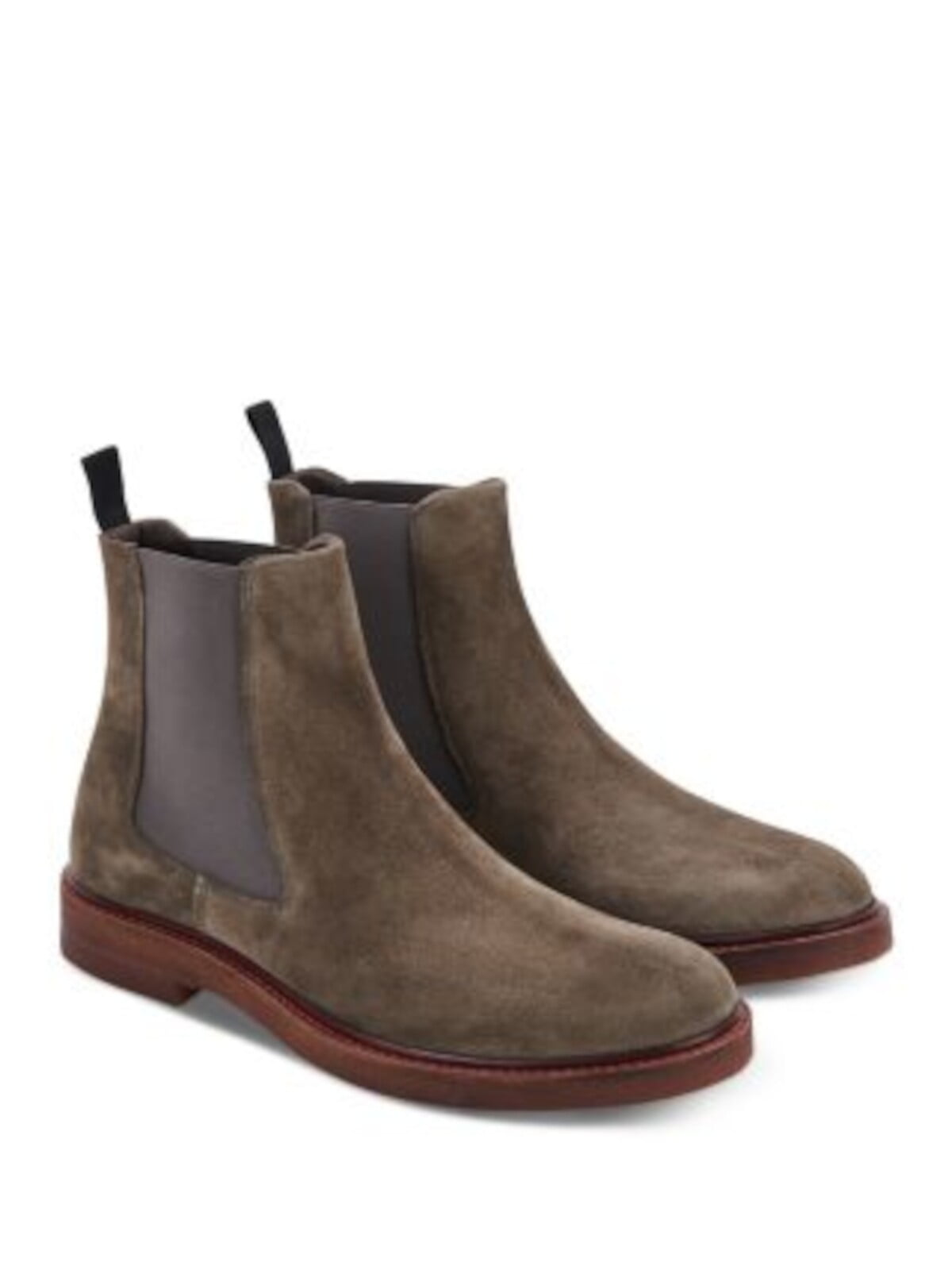 GREATS Mens Gray Goring Heel Pull-Tab Lug Sole Padded Emmet Round Toe ...
