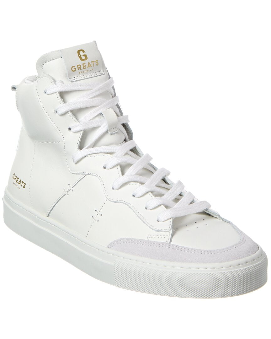 GREATS Royale Leather High-Top Sneaker, 11, White - Walmart.com