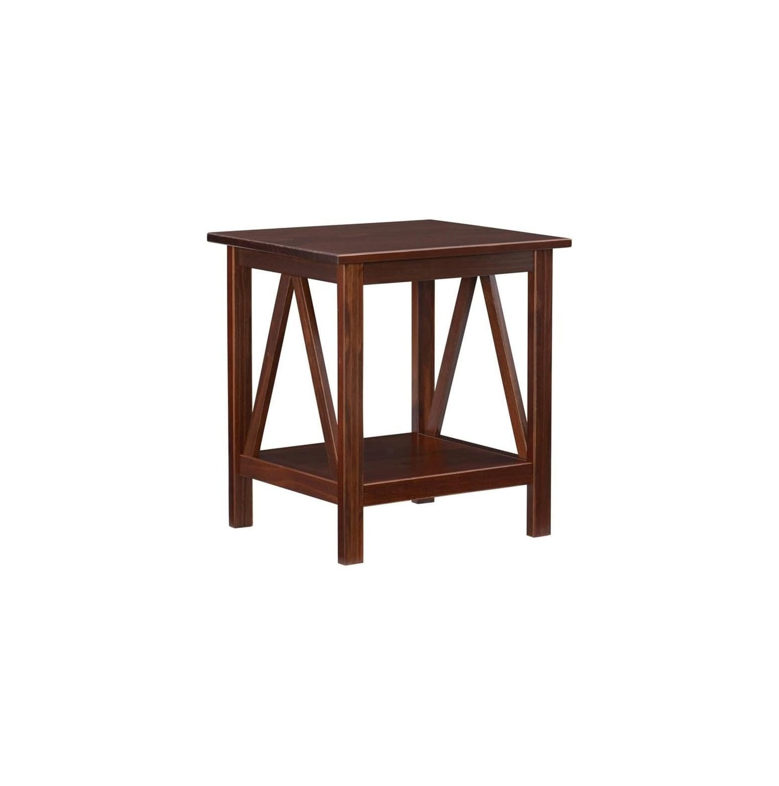 GREATYUUO Solid Ellotis Pine Wood End Table in Brown - Walmart.com