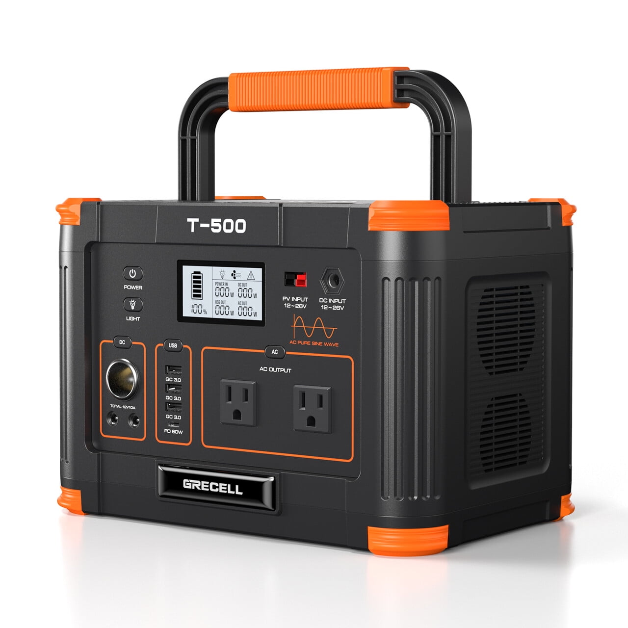 GRECELL 500W Portable Power Station, LFP Battery Powered Generator with ...