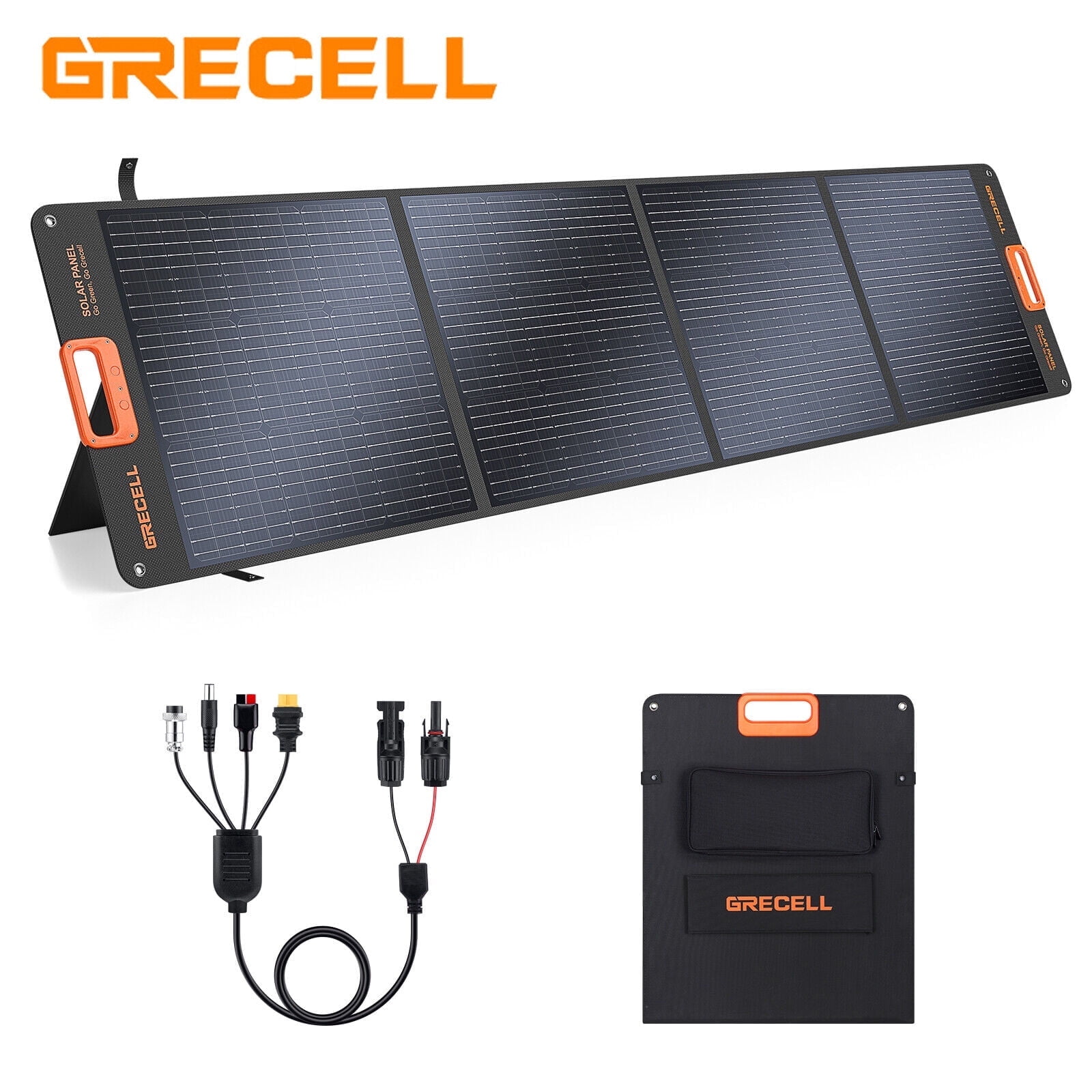 GRECELL 200W Portable Solar Panel, Foldable Charger, IP65 Waterproof ...
