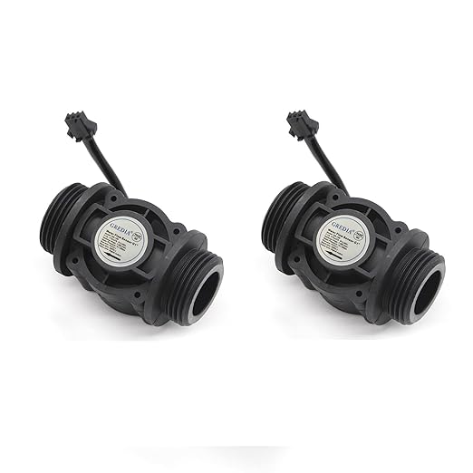 GREDIA 1" Water Flow Sensor Food-Grade Switch Hall Effect Flowmeter ...