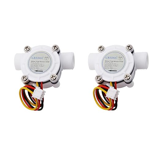 GREDIA 3/8" Water Flow Sensor Food-Grade Switch Hall Effect Flowmeter ...
