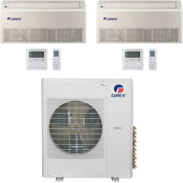 Gree Multi Gen2 Series 24 000 Btu 2 Zone Universal Floor Ceiling 12k