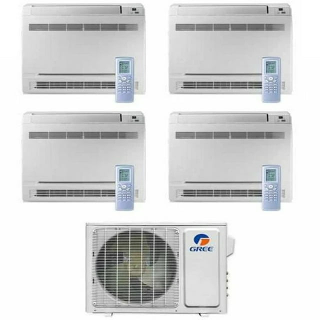 GREE Multi Gen2 Series 36,000 BTU 4-Zone Mini Floor Console 9K+9K+12K ...