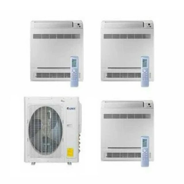 GREE Multi+ Ultra Series 24,000 BTU 3-Zone Mini Floor Console 9K+9K+12K ...