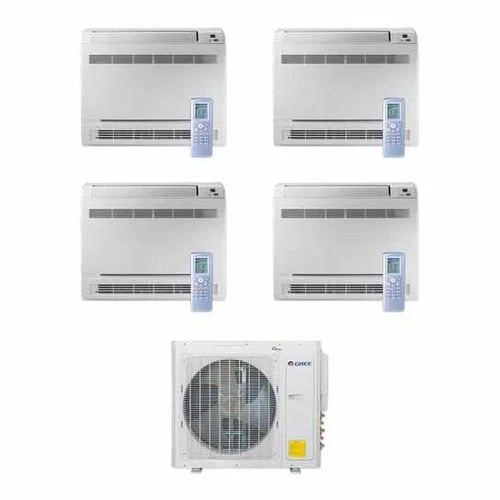 GREE Multi+ Ultra Series 42,000 BTU 4-Zone Mini Floor Console 9K+18K ...