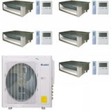 GREE Multi+ Ultra Series 42,000 BTU 5-Zone Concealed Duct 9K+9K+9K+9K ...