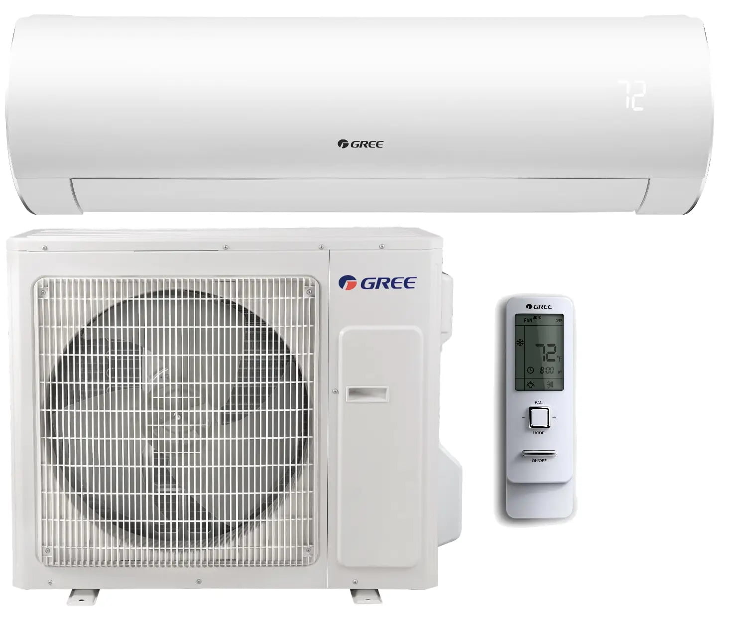 GREE Sapphire Series 12,000 BTU Single Zone Wall-Mounted Ductless Mini ...