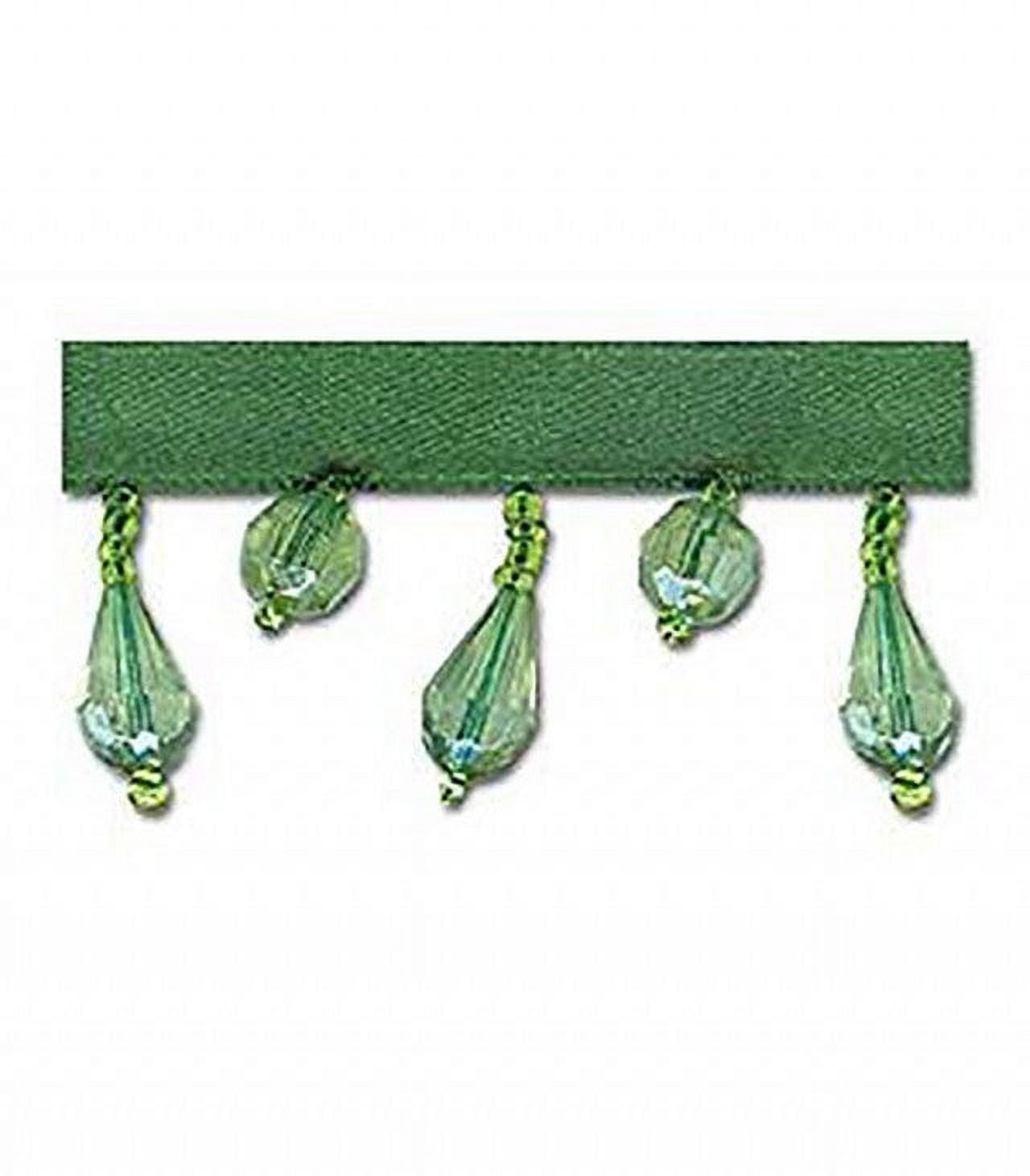 GREEN 1-1/4 INCH BEADED FRINGE - Walmart.com