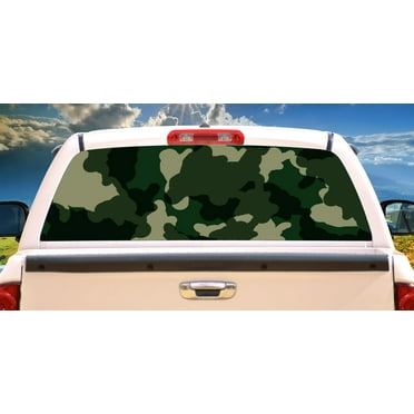 SignMission Purple Tree Camo Rear Window Graphic truck view thru vinyl ...