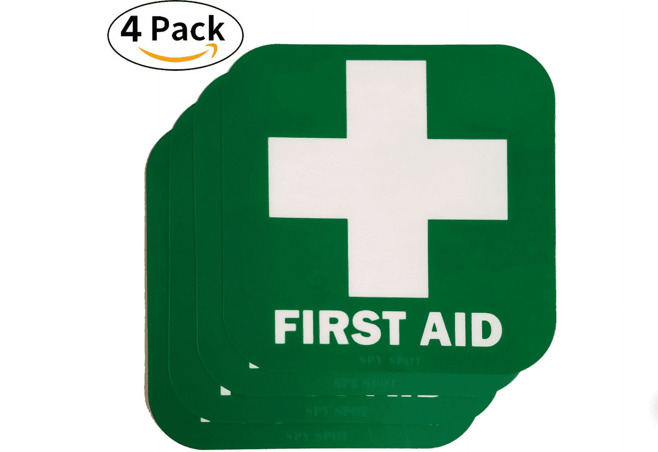 GREEN FIRST AID STICKER 4 PACK - Walmart.com