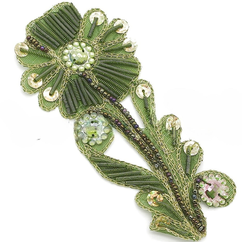 GREEN GOLD GEM FLORAL GEM MOTIF - sarahi.NYC - Walmart.com