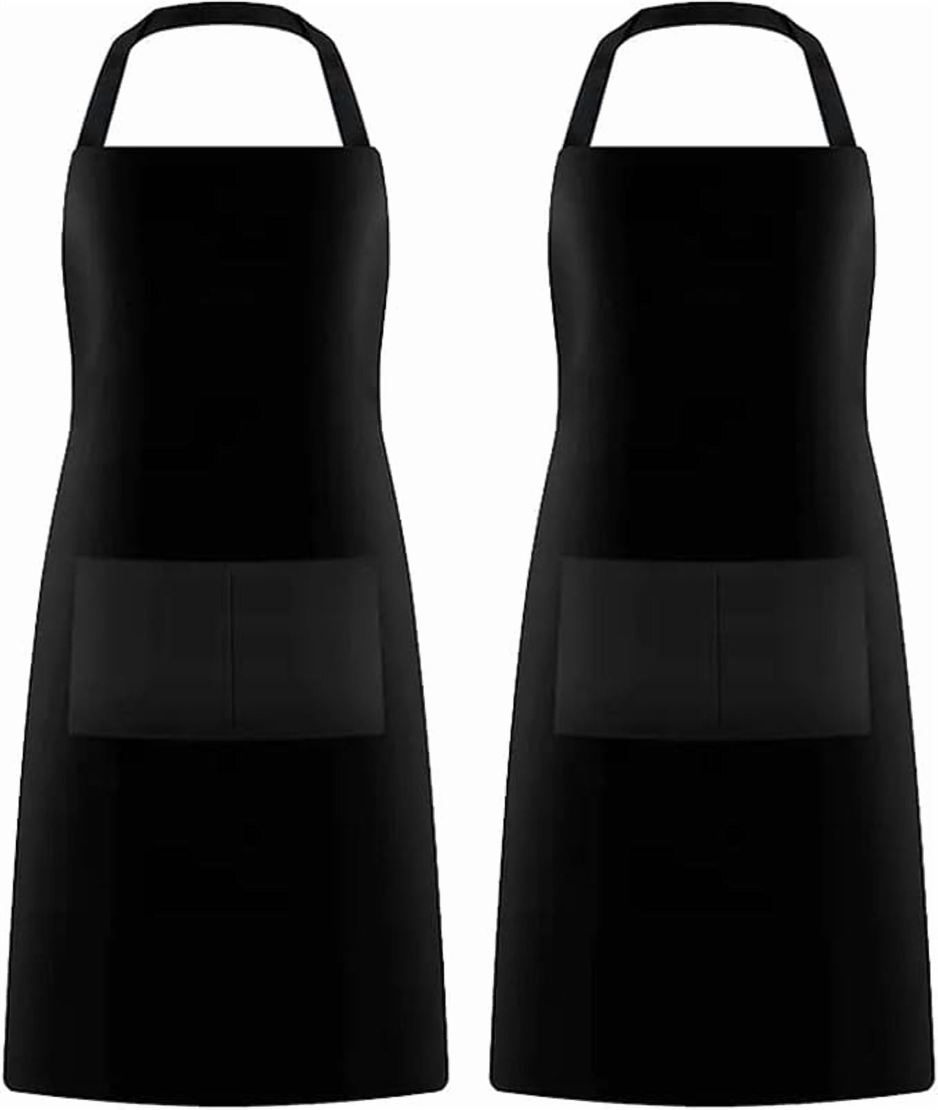 GREEN LIFESTYLE 2 Pack Bib Apron - Unisex Black Aprons, Machine ...