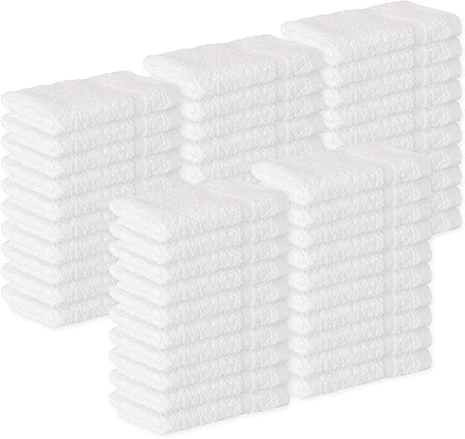 GREEN LIFESTYLE Bulk Washcloths 12x12 50 Pack - Face Towel, Wash ...