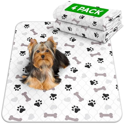 GREEN LIFESTYLE Washable Pee Pads for Dogs - Waterproof Reusable Puppy ...