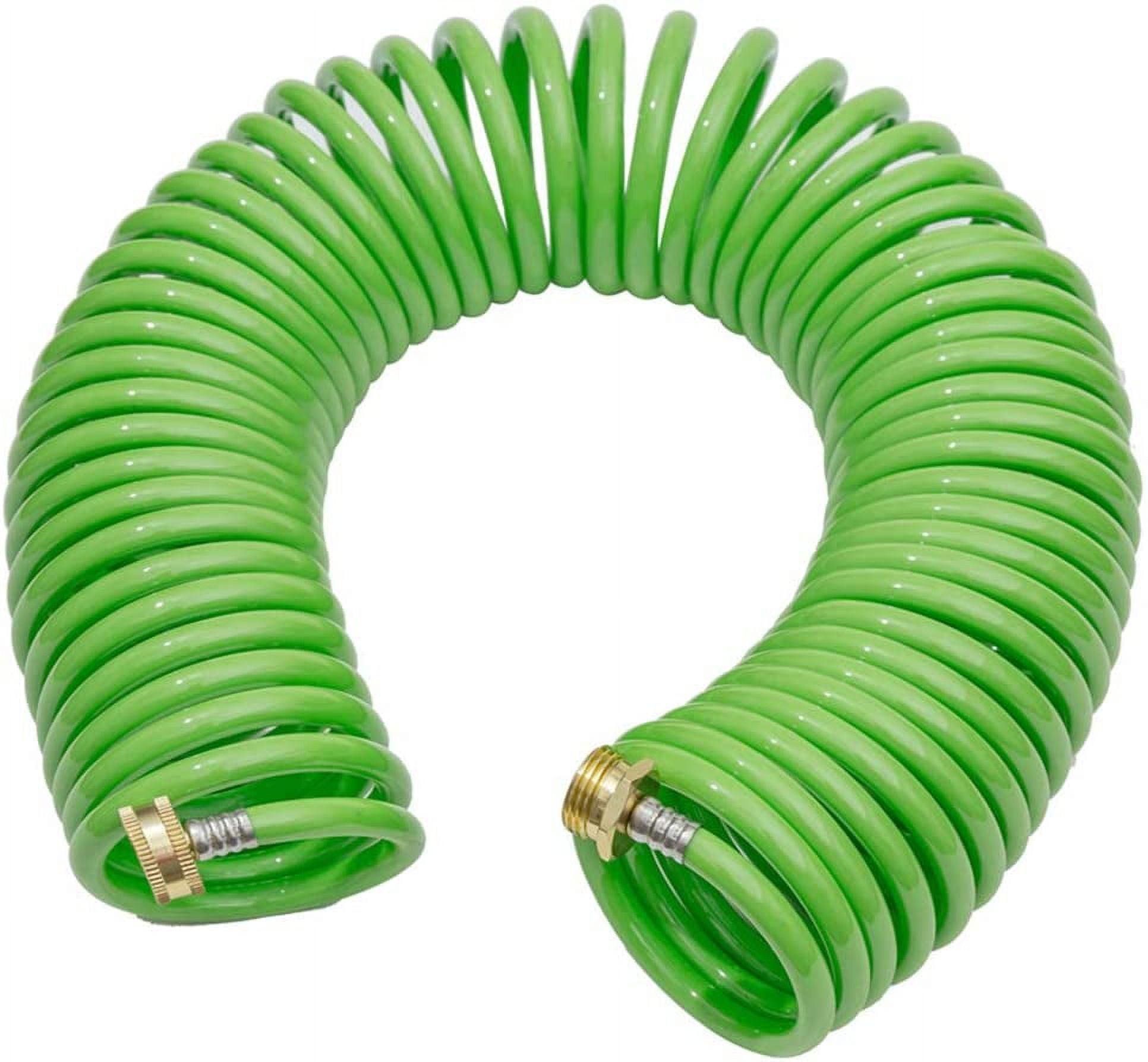 GREEN MOUNT Coil Garden Water Hose Premium PU With Brass Connectors ...