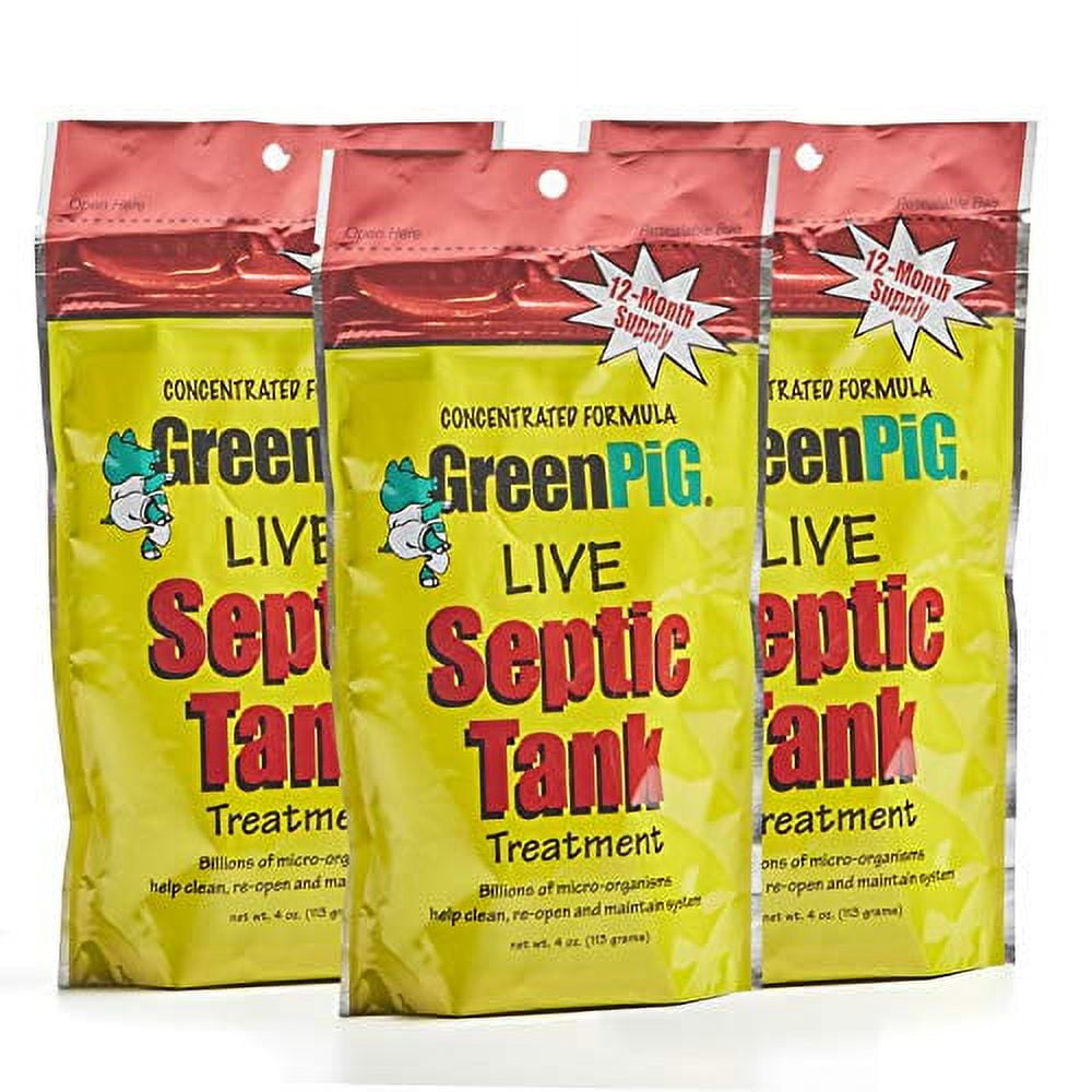 Green Pig 54A Septic Tank Treatment, 3-Year Supply, 12 Count, Digests ...