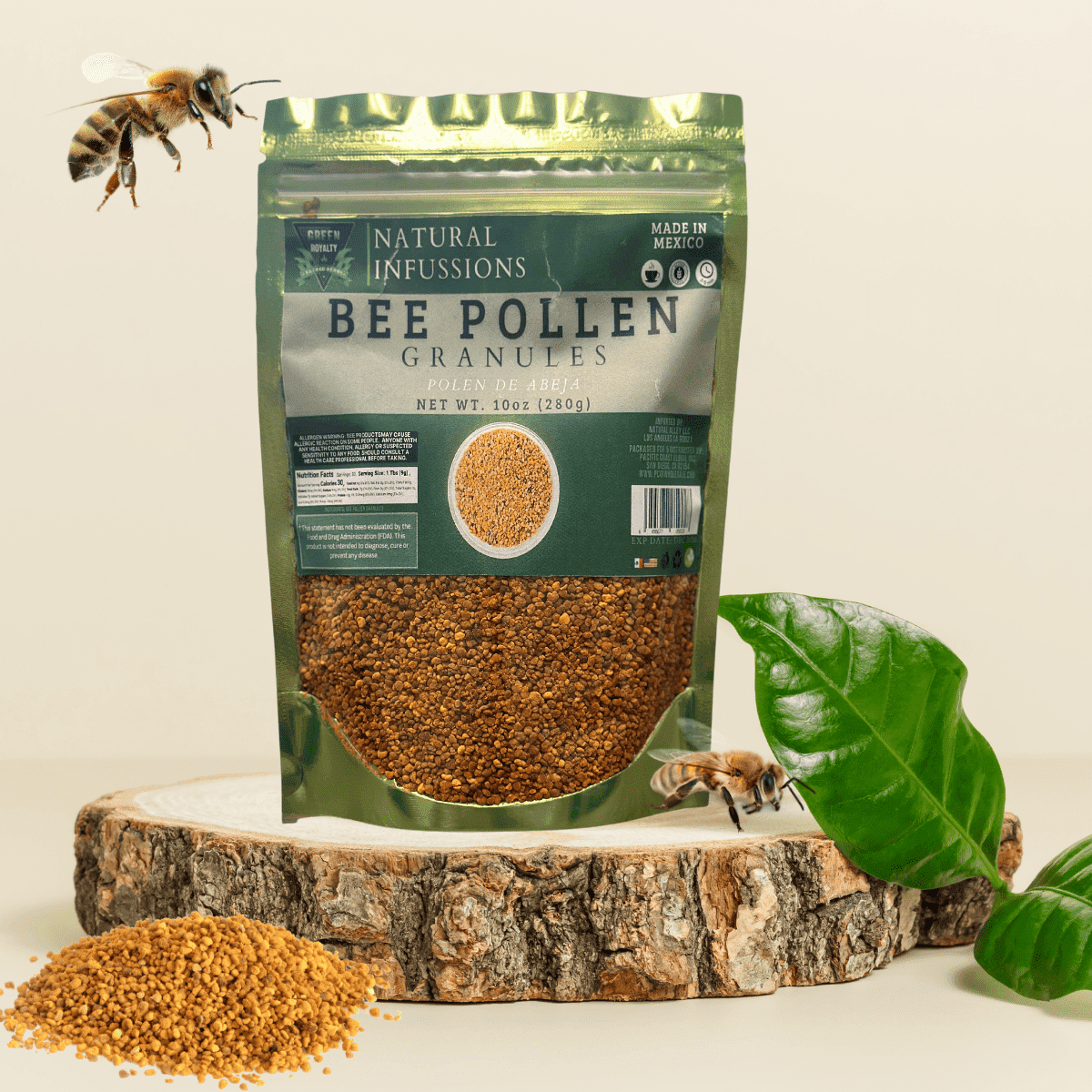 GREEN ROYALTY-Bee Pollen 10oz - Pure, Potent, and Power-Packed Superfood/Polen de Abeja ...